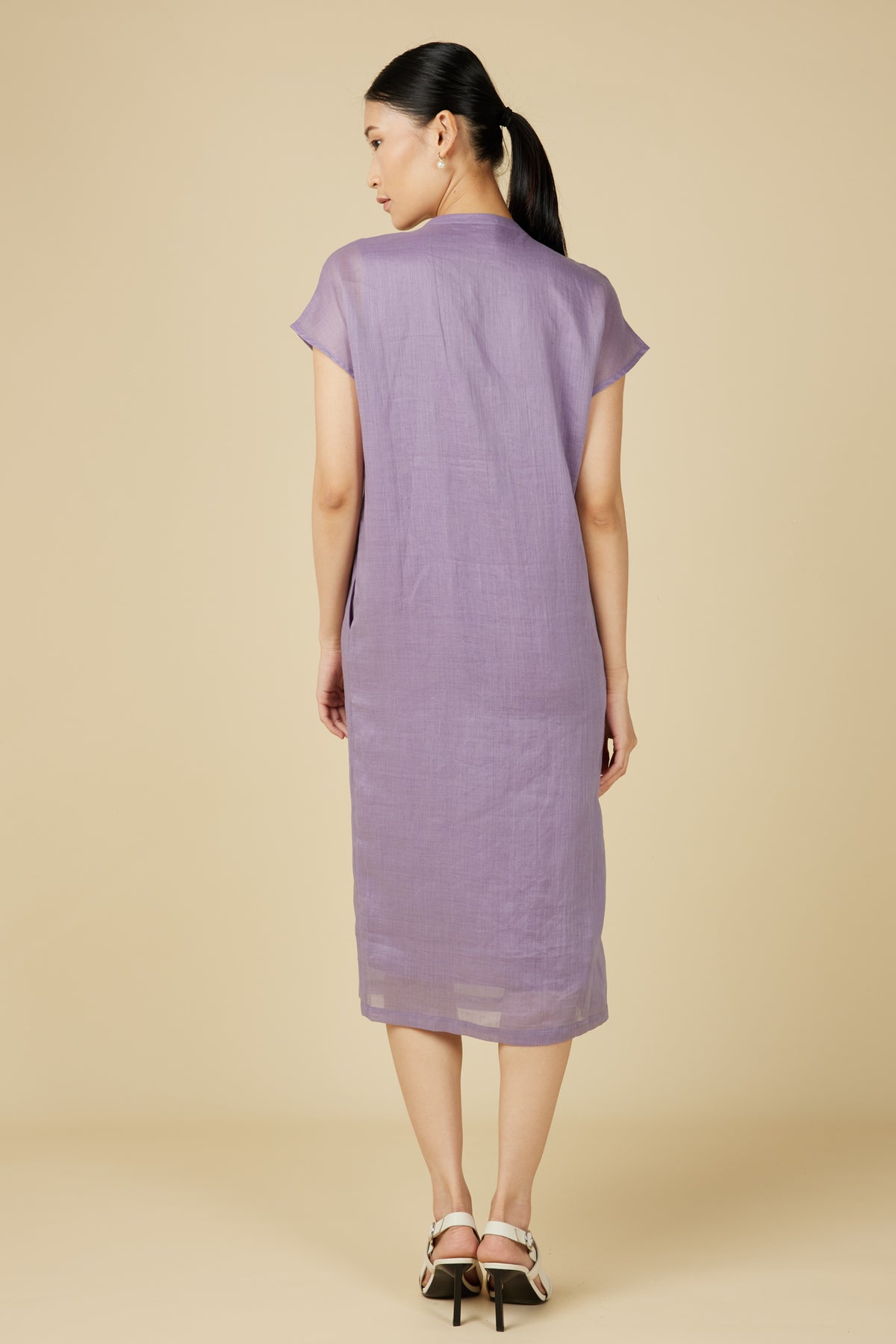 Minimalist Cheongsam Qipao Dress in Purple l You Living | You Living 悠生活